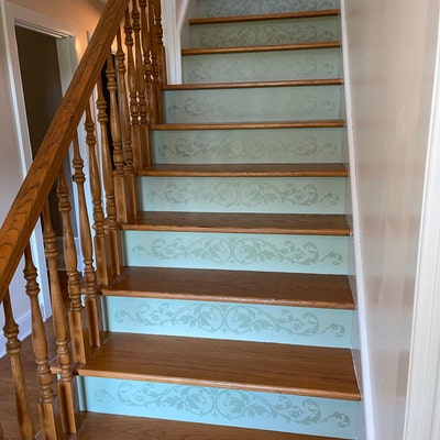 Staircase Stencil Westbury Stair Riser Stencils for Classical Decor DIY ...