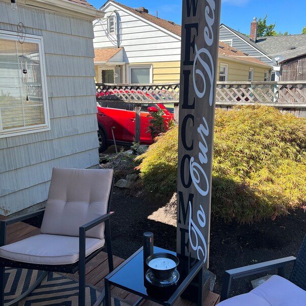 Chiefs Welcome 6ft Porch Sign | Chiefs Welcome Sign | Chiefs Porch ...