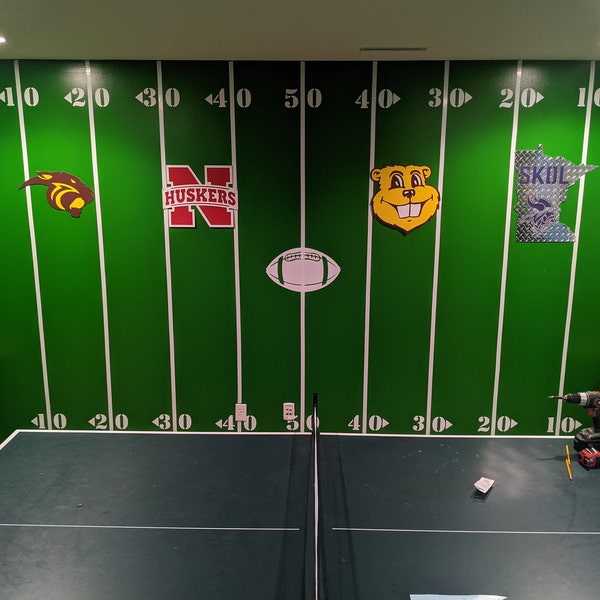 NFL Football Field Wall Complete Kit #2 DIY Customized Football Decals ...