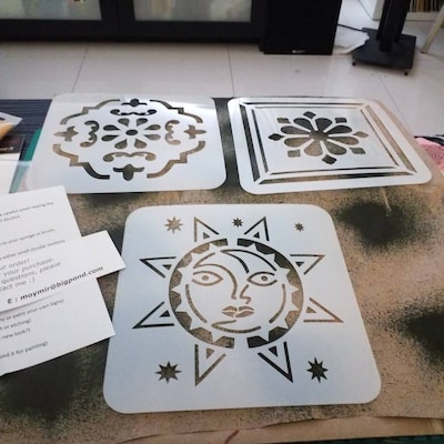 Large Quarter Mandala Circle Template Stencils 16 Sections - Etsy