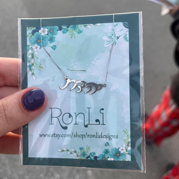 Name Necklace Personalized Gold Layla Style - Etsy