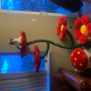 EDEN Wood Floral Cat Tree Tower Wooden Cat Tower Modern Cat - Etsy