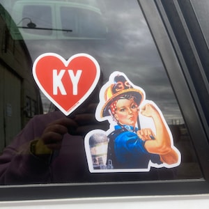 Fuzzy Alien Firefighter Sticker - Etsy