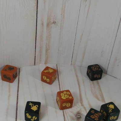 Coffee Dice / Set of 2 / D6 Cup, Caffine, Coffee Bean - Etsy