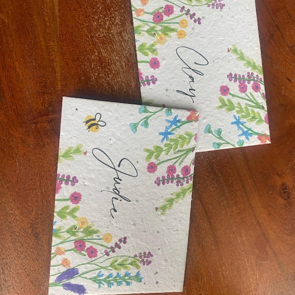Plantable Wedding Place Card - Outdoor Wedding Table Settings-wedding ...
