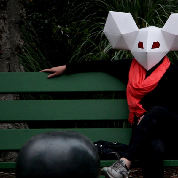 DIY Mouse Mask, DJ Mask, 3D Paper Craft Template, Halloween Mask ...