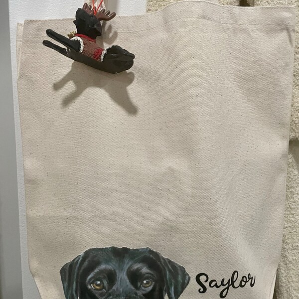 Labrador Retriever Tote Bag, Personalized Lab Gift, Comes in Three ...