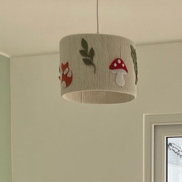 Neutral Nursery Lampshade: Boho Rainbow Pompoms, Kids Room Lighting - Etsy