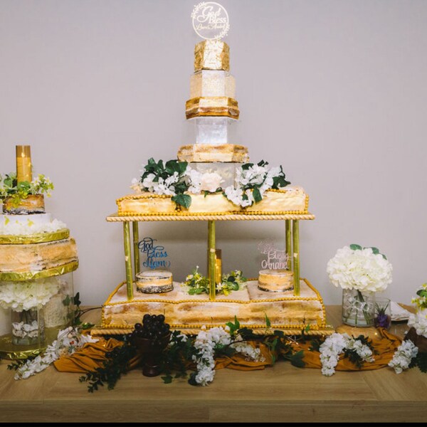 Cake HEXAGONAL Riser - Clear Cake Stand - Cake Pedestal - Acrylic ...