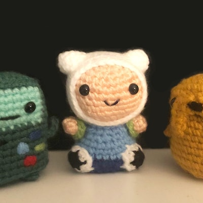 3-in-1 Adventure Time Crochet Pattern Bundle Finn Jake BMO Amigurumi ...