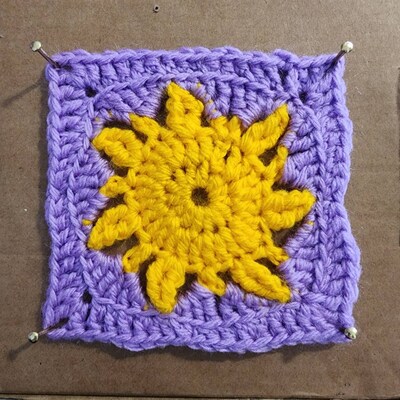 Easy Sun Granny Square Crochet PDF PATTERN by Atainya Step-by-step ...