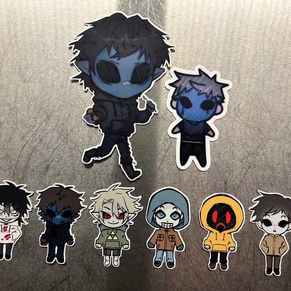 NEW Creepypasta Stickers: Jeff the Killer, Eyeless Jack, Ben Drowned ...