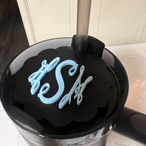 Monogram Stanley Name Plate, Monogram Stanley Topper, Tumbler Topper ...