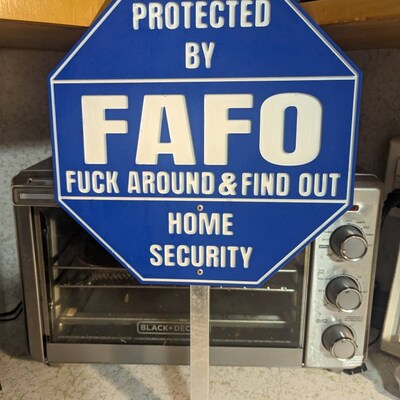 FAFO Home Security Sign - Etsy