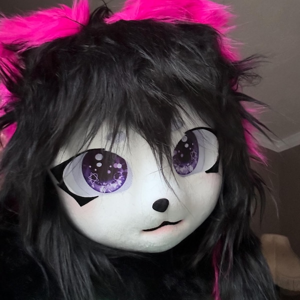 Kig Fursuit Head Cat Furry Head With Lolita Clips, Kig Kemono Fursuit ...