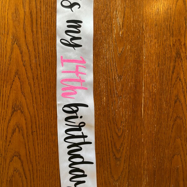 Custom Sash/ Birthday Sash/ Personalized Sash/ Bachelorette Sash/make ...