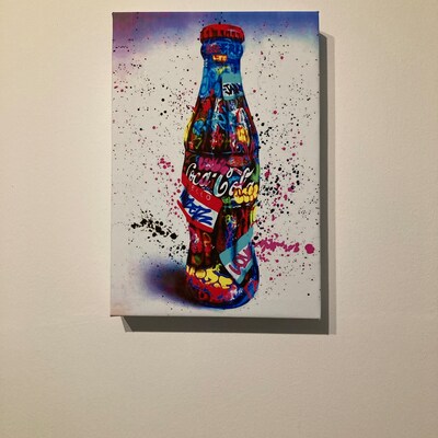 Iconic Coca-cola Coke Graffiti Printed Box Framed Canvas Wall Art or ...