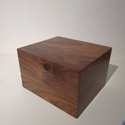 Minimalist Cremation Urn-black Walnut, for Adult Human Ashes, up to 280 ...