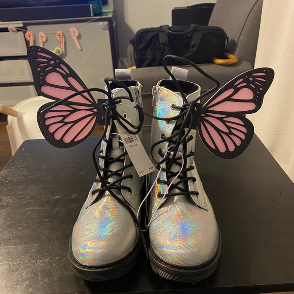 Custom 3D Butterfly Wings for Shoes Boots Roller Skates Costume ...