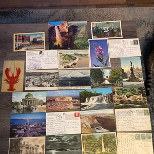 25 Antique and Vintage Postcards Random Lot From the 1920s Through '80s ...