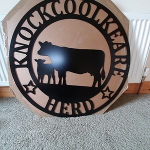 Cow Calf Metal Sign, Custom Cow/calf, Farmer Sign, Personalized ...