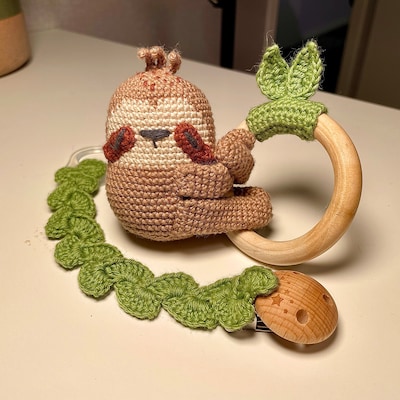 PATTERN ONLY: Sloth Baby Rattle Sloth Toy Safari Animal Toy Easy to ...