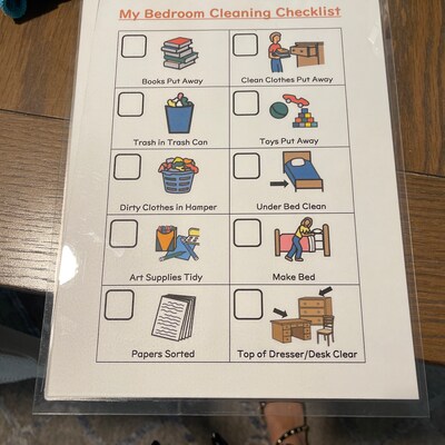 Printable Kids Cleaning Checklists With Pictures - Etsy