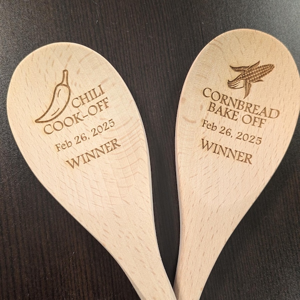Chili Cookoff Spoon - Chili Cook-off Wooden Spoon - Personalized Chili ...