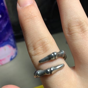 Human Finger Bone Ring Anatomical Jewelry in Pewter - Etsy