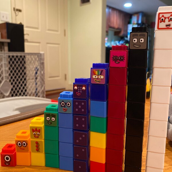 Numberblocks 0 - 100 Face and Body Stickers, Waterproof, Scratch and UV ...