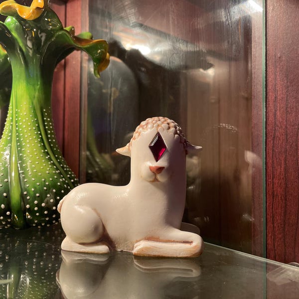 Lamb Relic Gifts for Him Gifts for Her Collectible Figure Birth Stone ...