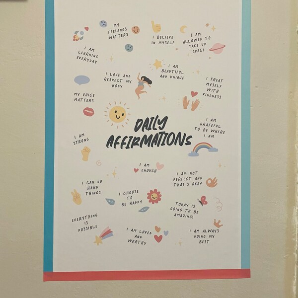 DAILY AFFIRMATIONS, Positive Affirmations, Classroom Art, Classroom ...