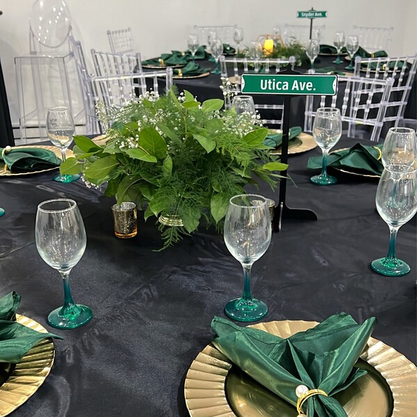 Wedding Table Custom Street Sign and Stand | Reception Sign Table ...