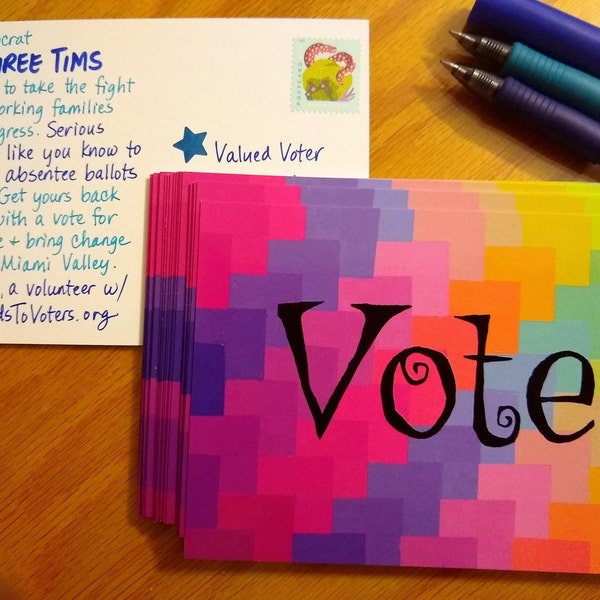 Your Vote is Powerful, Voter Engagement Postcards, Blank Backside - Etsy