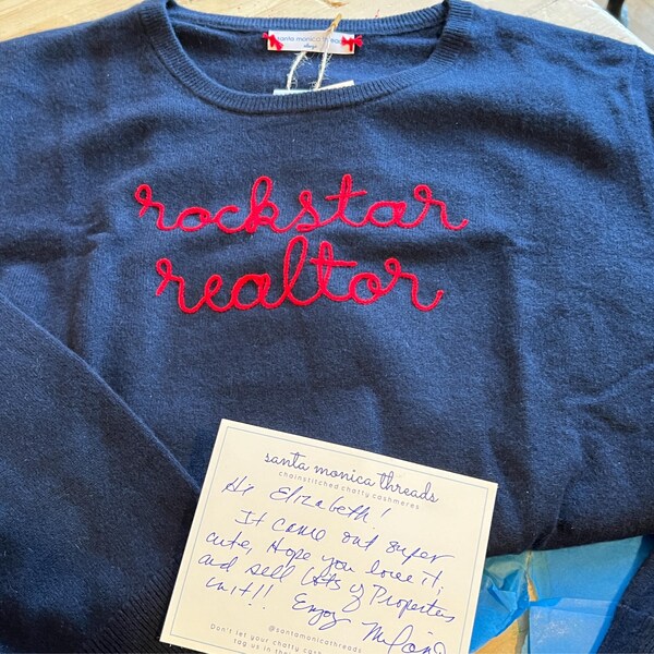 I Can't I've Got Mahj Embroidered CASHMERE Sweater, Mahjong Player ...