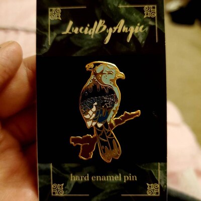 Hard Enamel Pin Sunflower Bluejay Lapel Pin Brooch - Etsy