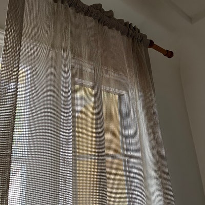 Fish Net Sheer Curtain. 10 Color Options. Custom Drapes, Curtains ...