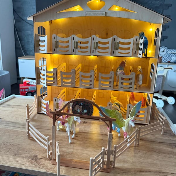 Wall and Sill Stables SET 18 Stalls-horse Stable-wooden Barn-toy ...