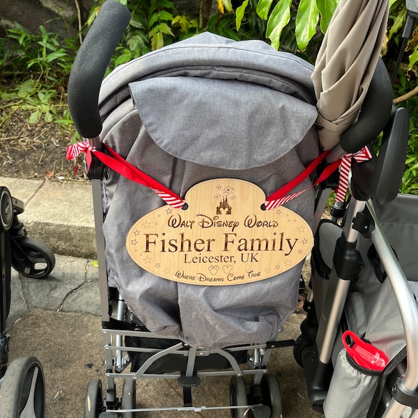 Disney Themed Pram Sign - Stroller Sign | Personalised Push Chair Sign ...
