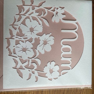 Personalised Floral Wildflower Papercut Name Card Wedding / | Etsy