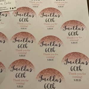 Custom 40th Birthday Stickers - Etsy