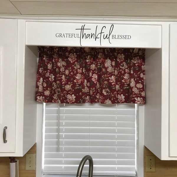 Grateful Thankful Blessed Vinyl Wall Decal. Kitchen Decor, Sign Decal ...