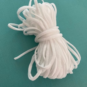 Earloop Elastic for Face Mask 10 Yds of Soft White & Black. | Etsy