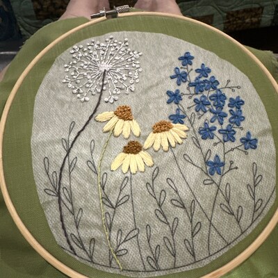 Pocket Flower Embroidery Pattern-pdf Embroidery Pattern Digital ...