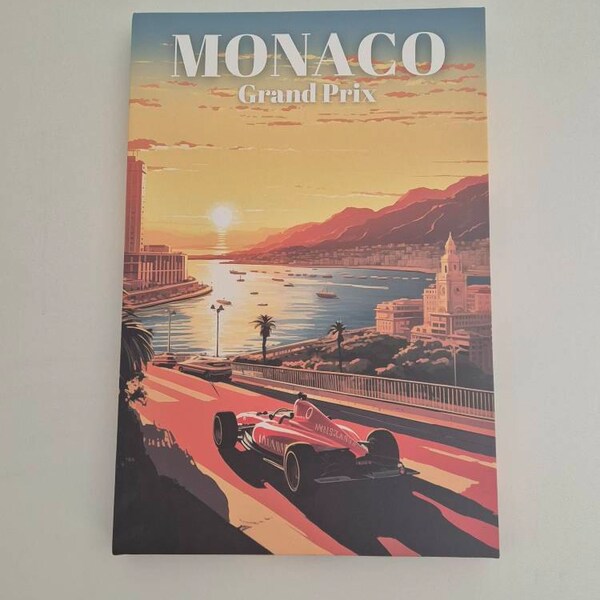 Formula 1 Posters BUNDLE Retro Travel Poster Boyfriend Gift Monaco ...