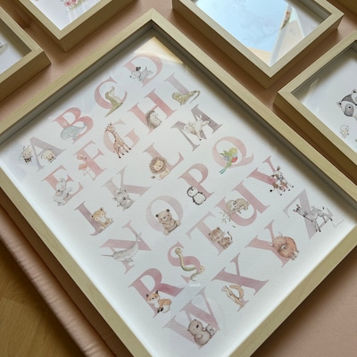 ABC Wall Art, FRENCH Alphabet, Français Animal Alphabet, Alphabet Art ...