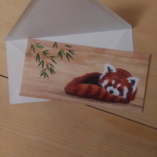 Red Panda Greetings Card, Animal Art Card - Etsy UK