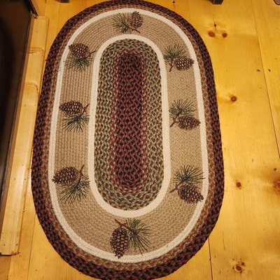 Pine Cone Jute Doormat, Rug Hand Braided Rug Entryway Rug Kitchen ...