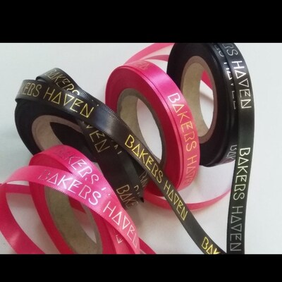 Personalised Ribbon, Customised Ribbon, 10mm Satin Ribbon, Printed ...