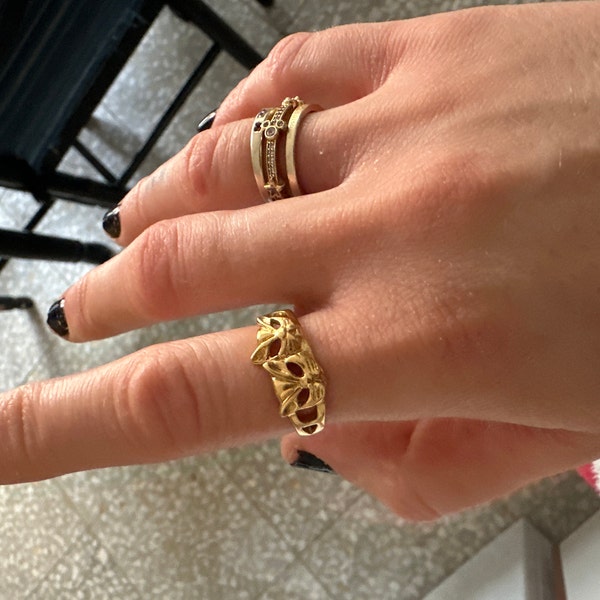 Gold Cat Ring, Cat Face Ring, Two Cats Ring, Cat Band, Kitty Ring, Cat ...